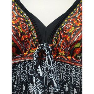 Rosewe | Swim | One Piece Orangeblack Swimsuit Size Large | Poshmark